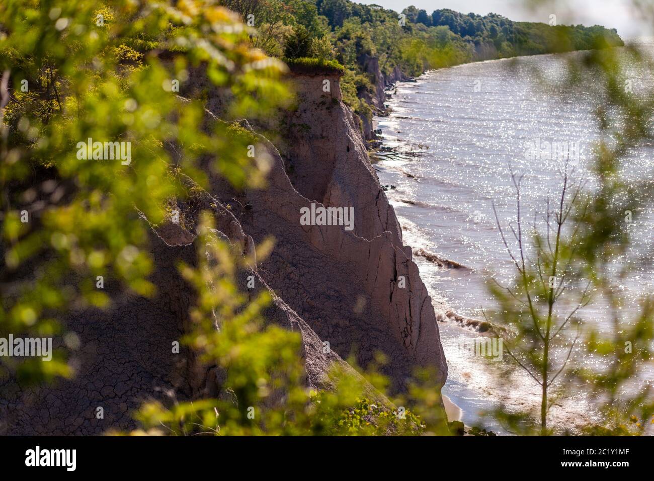 Landscape colour images showing the shoreline of Lake Erie along Elgin ...
