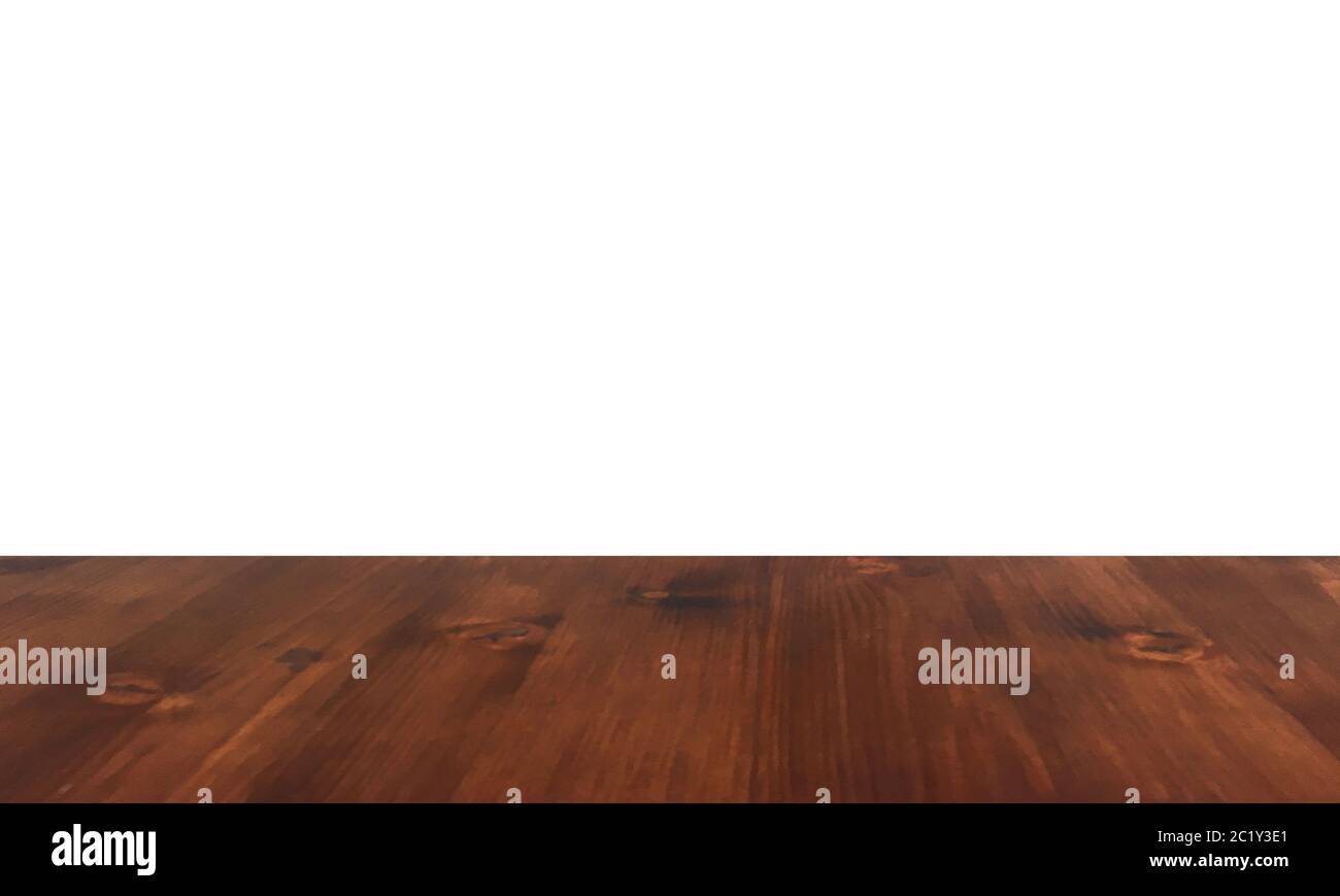 old brown oak wood table isolated on white background Stock Photo - Alamy