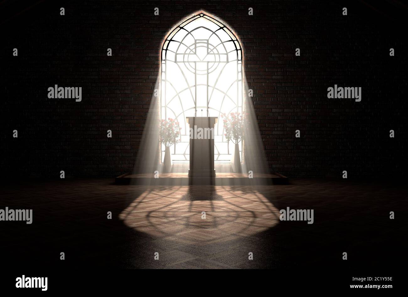 Light shining through church window hi-res stock photography and images ...