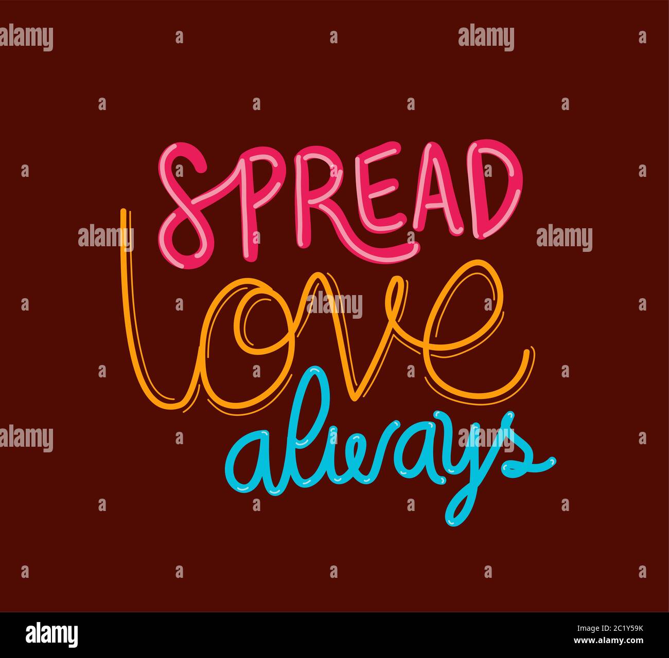 spread love always lettering design of Quote phrase text and positivity ...