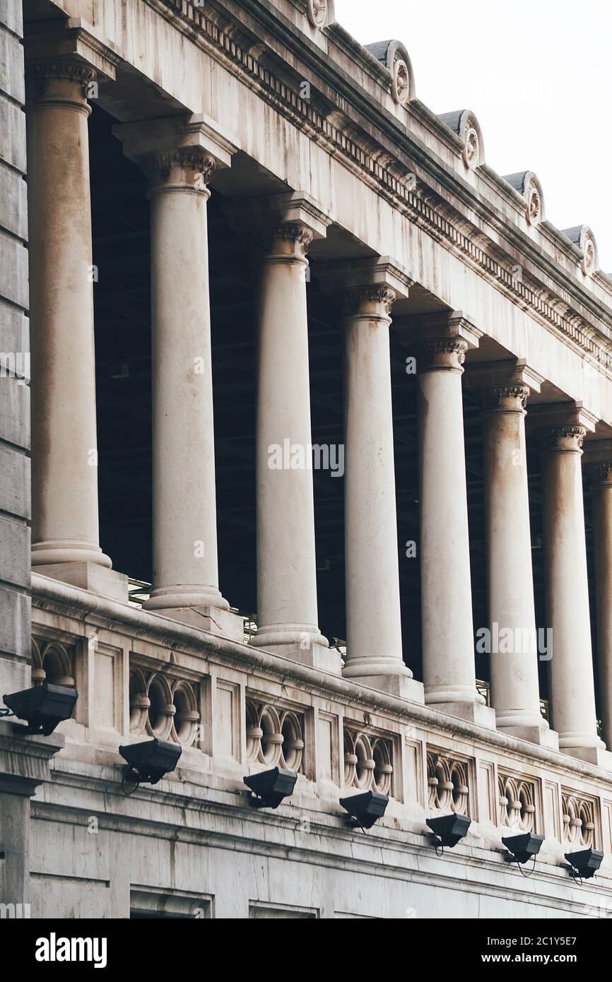 columns architecture in the city Stock Photo - Alamy