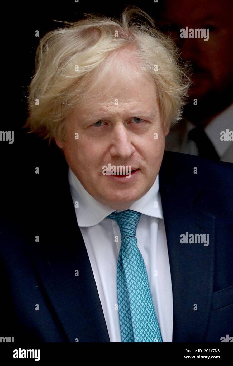 Prime Minister Boris Johnson Leaves 10 Downing Street London Stock