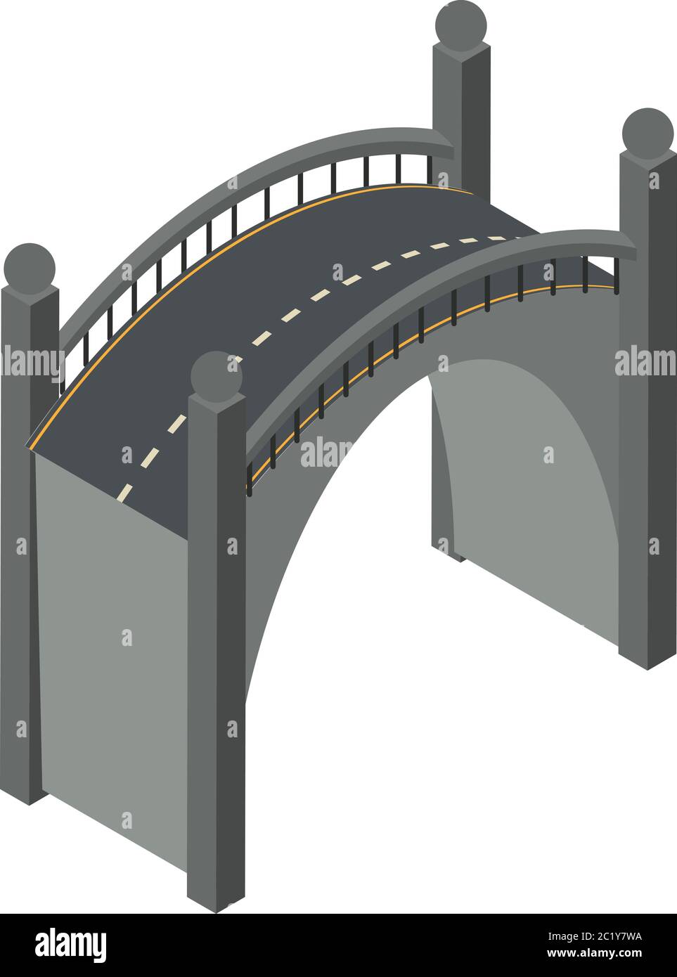 Modern bridge icon. Isometric of modern bridge vector icon for web ...