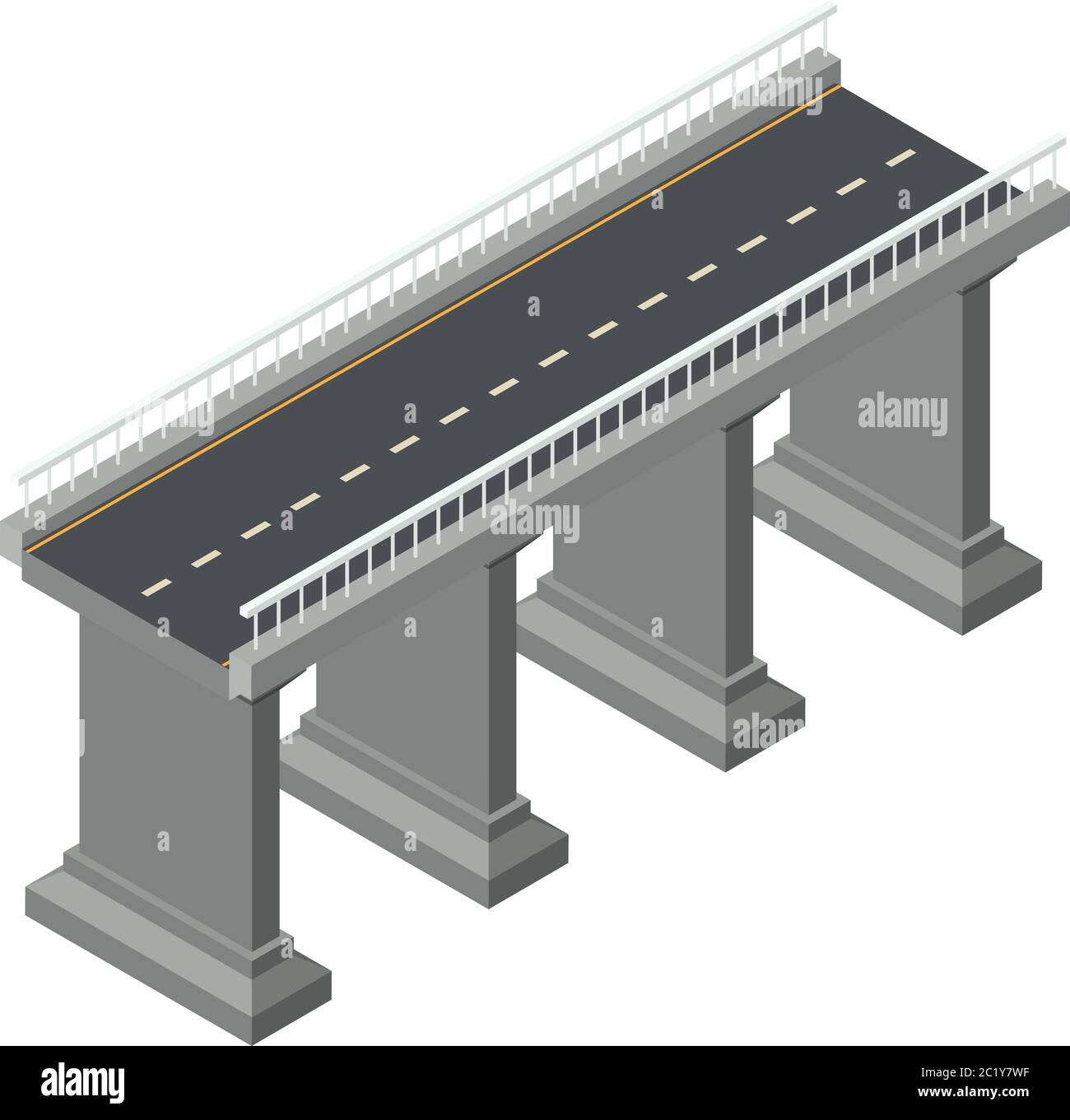 Building bridge icon. Isometric of building bridge vector icon for web design isolated on white ...
