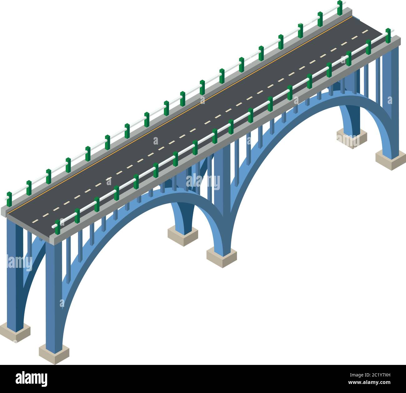 Road bridge icon. Isometric of road bridge vector icon for web design ...