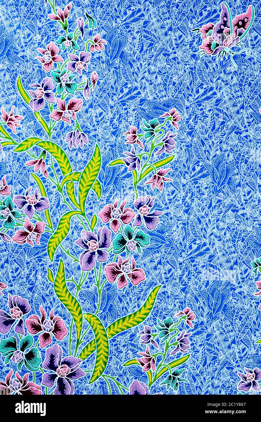 The beautiful of art Batik textile pattern that become traditional ...