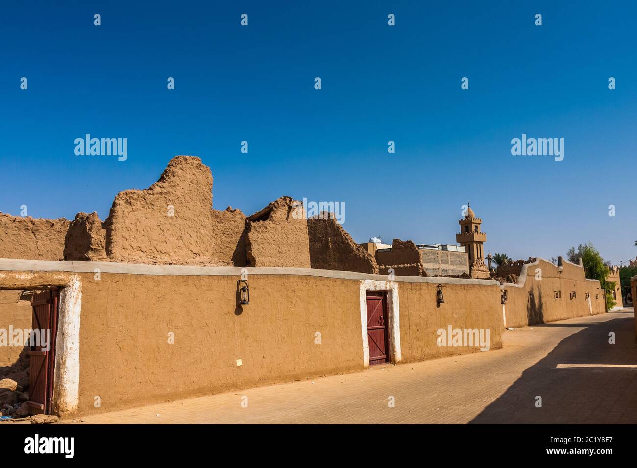 Traditional Arab mud brick architecture in Al Majmaah, Saudi Arabia ...
