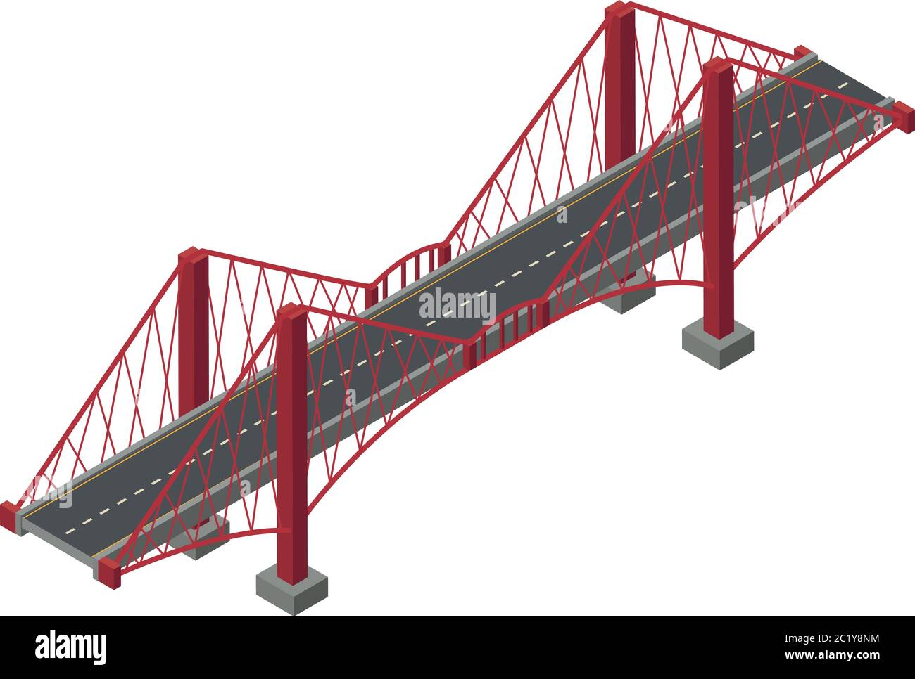 Sea bridge icon. Isometric of sea bridge vector icon for web design ...