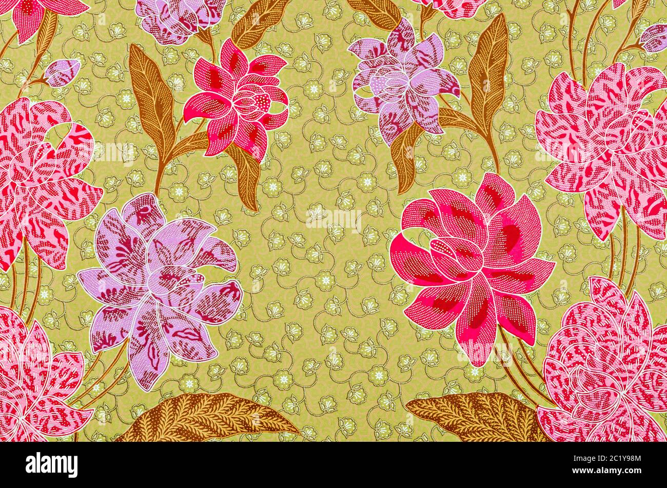 The beautiful of art Batik textile pattern that become traditional ...
