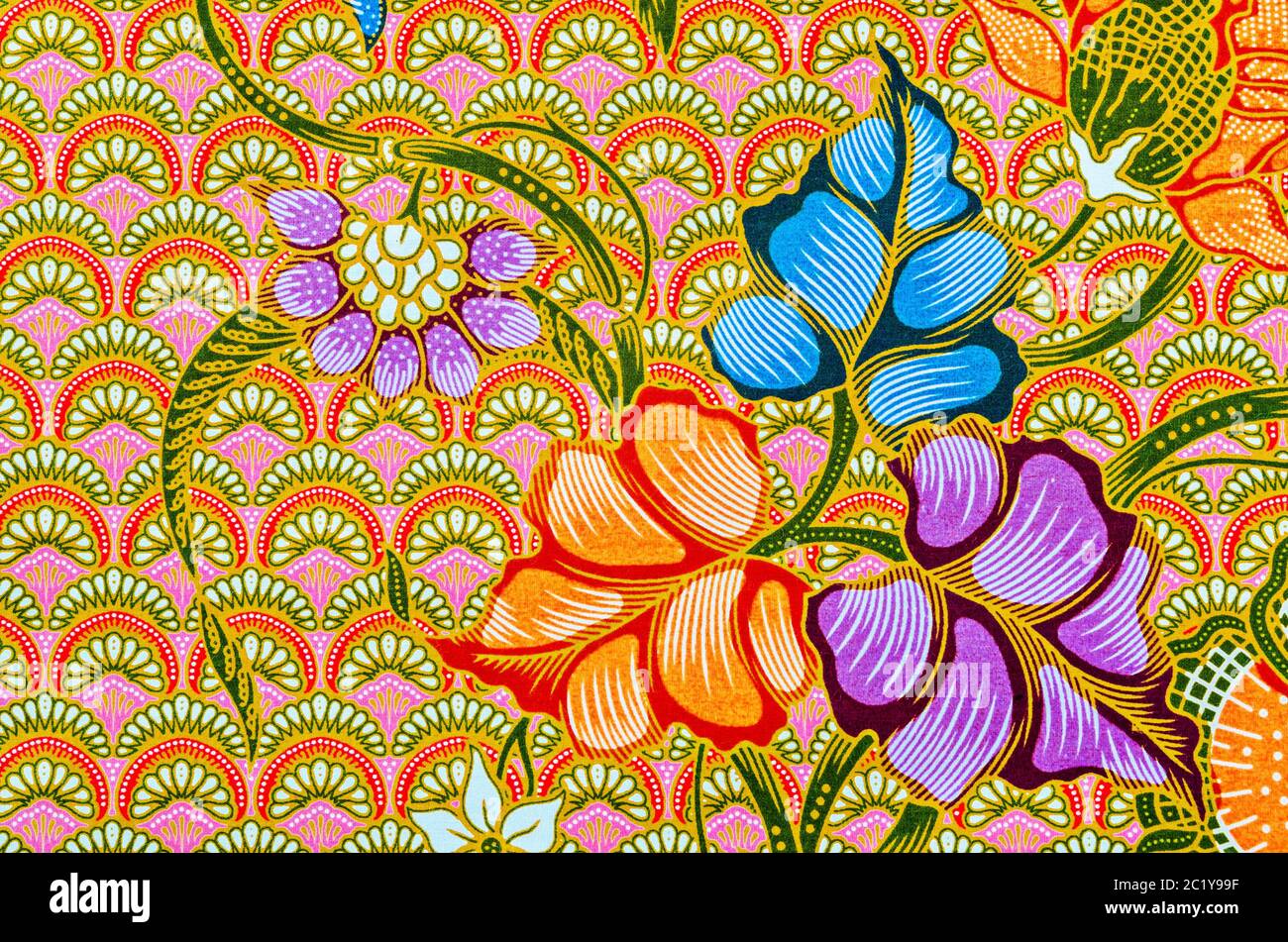 The beautiful of art Batik textile pattern that become traditional ...