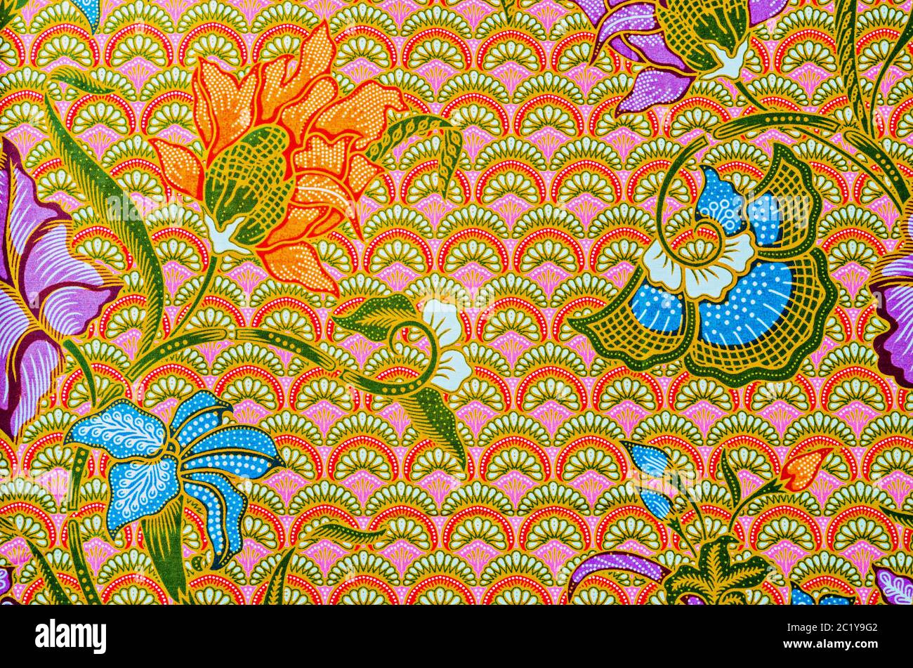 The beautiful of art Batik textile pattern that become traditional ...
