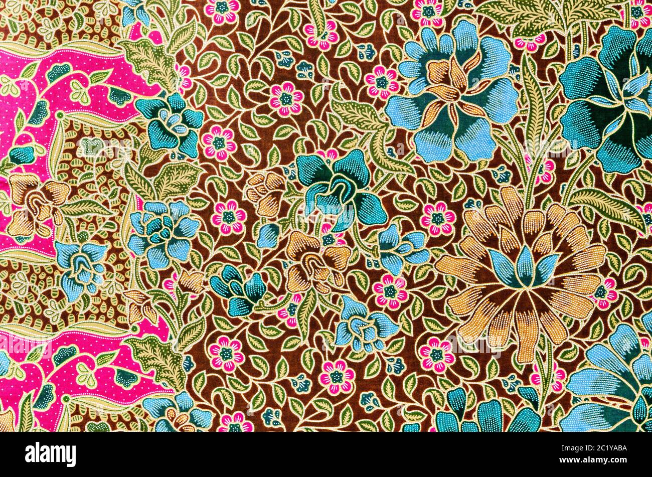 The beautiful of art Batik textile pattern that become traditional ...