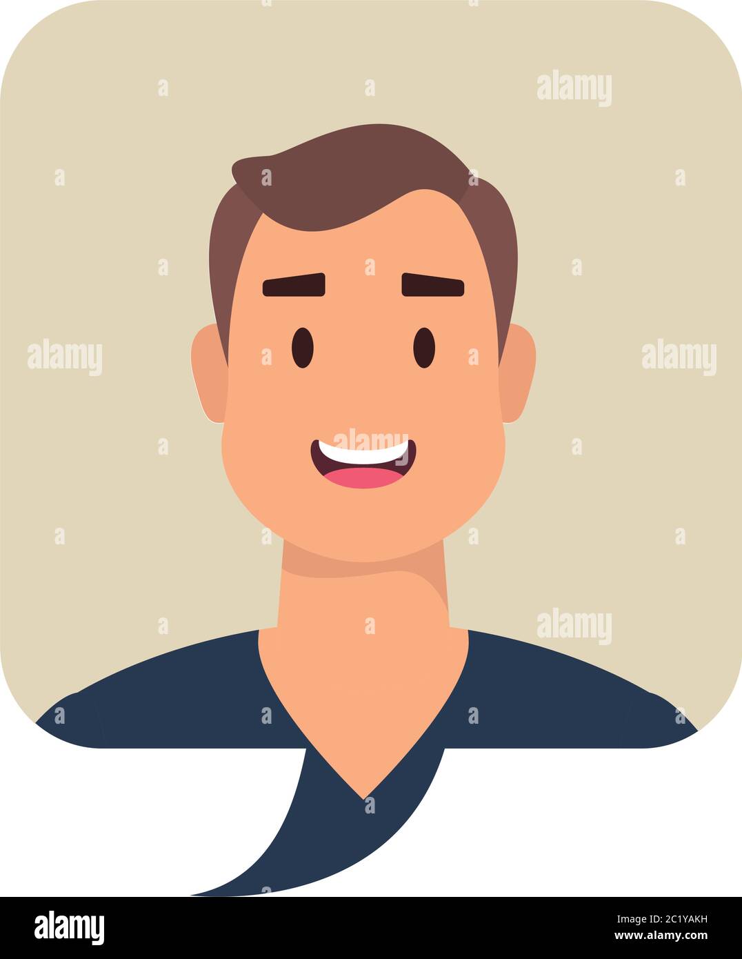 avatar man on communication bubble design, Message discussion ...