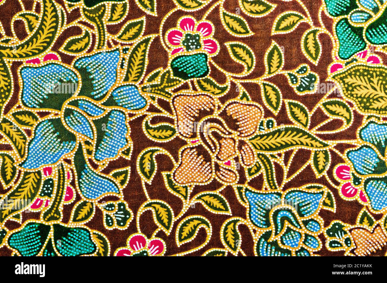 The beautiful of art Batik textile pattern that become traditional ...
