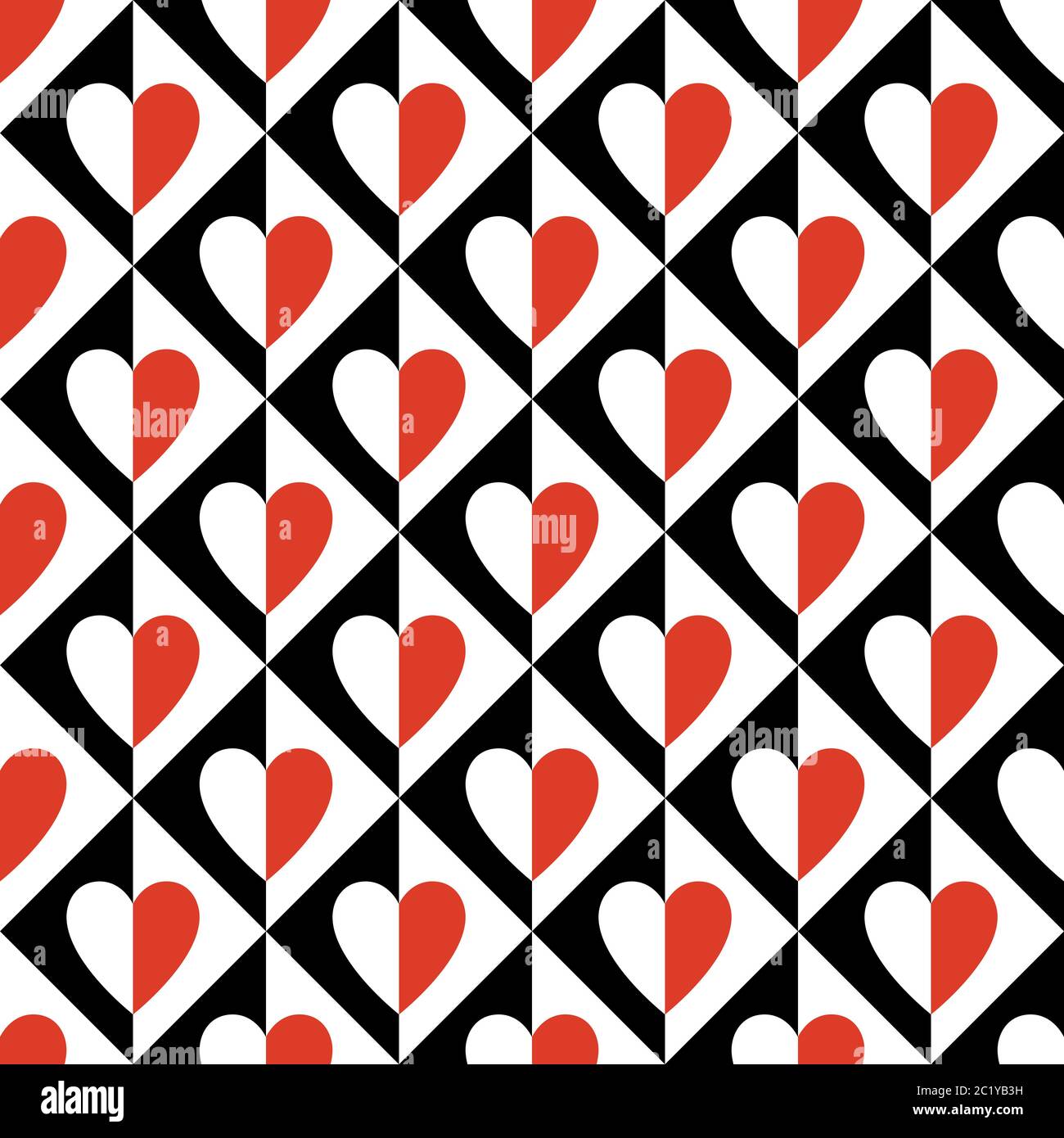 Seamless royal pattern with half of heart. Good for Valentines Day ...