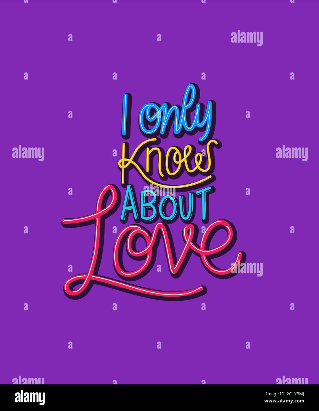 i only know about love lettering design of Quote phrase text and ...