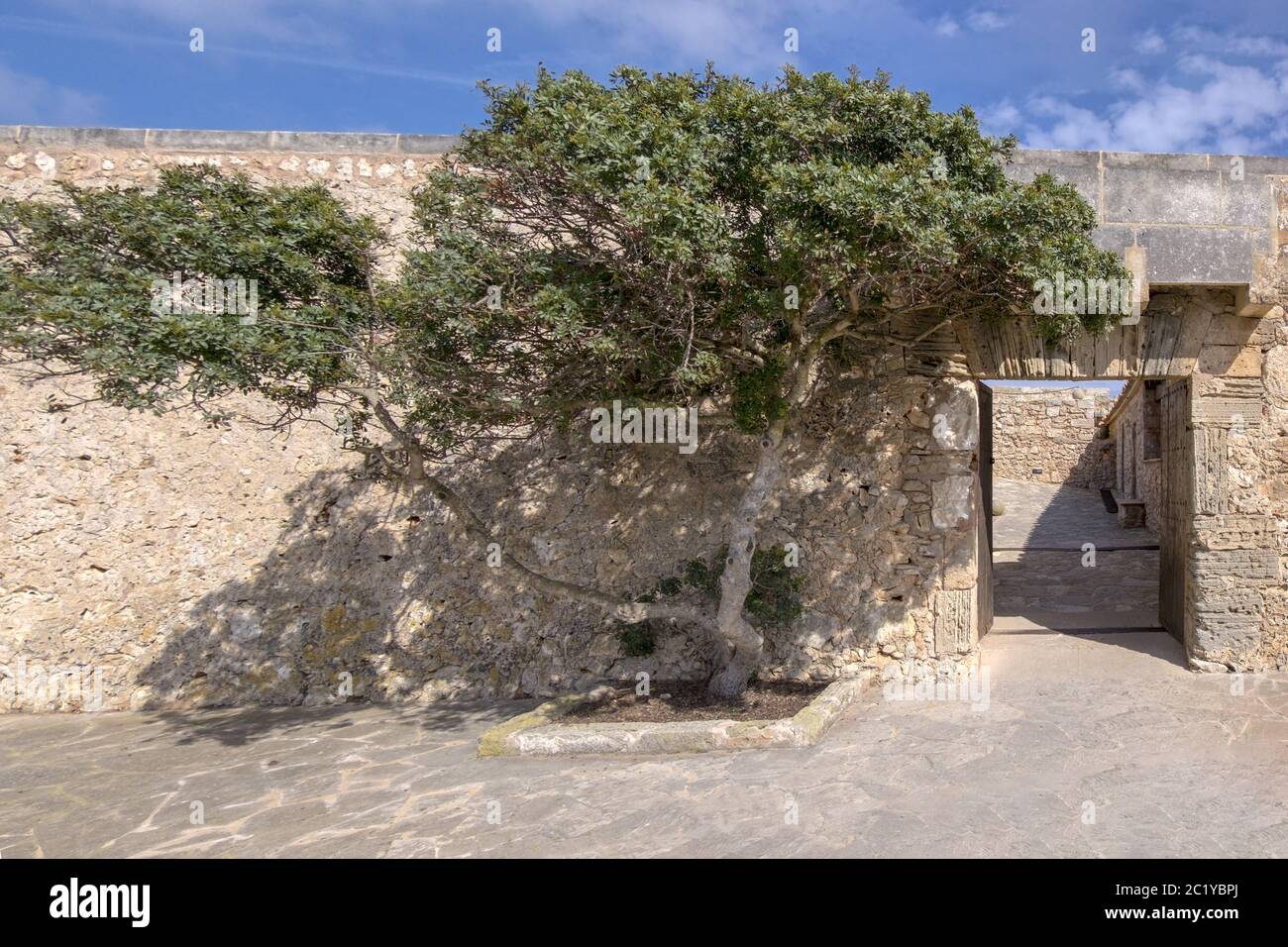 Entrance to Es Forti Fortress Stock Photo - Alamy