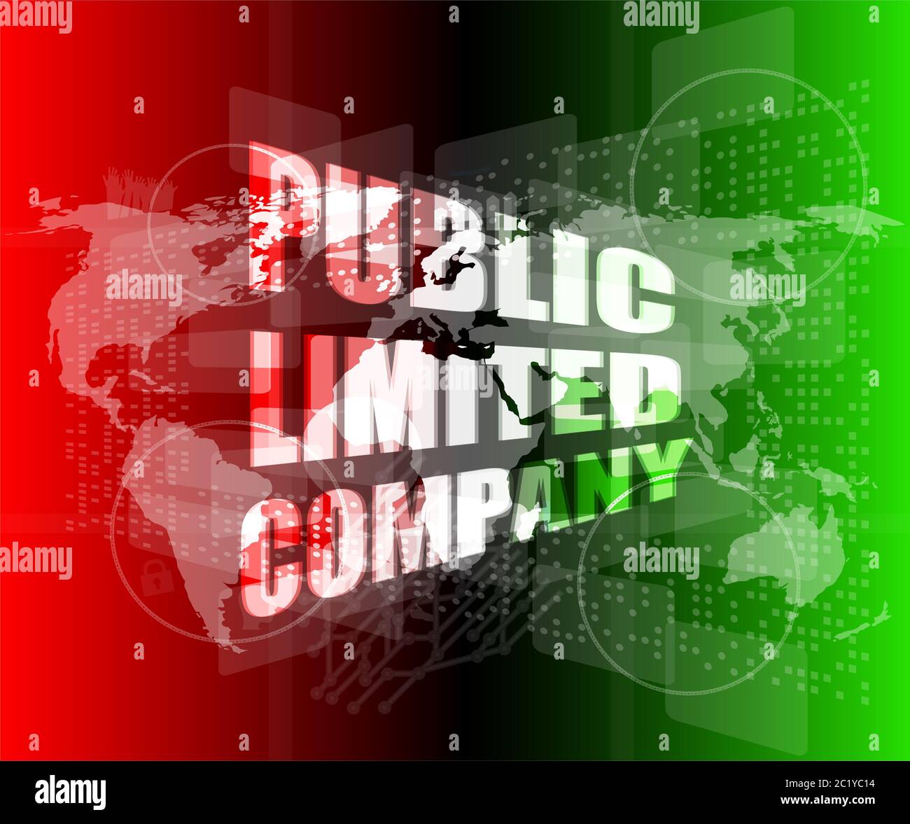 public limited company on digital touch screen Stock Photo - Alamy
