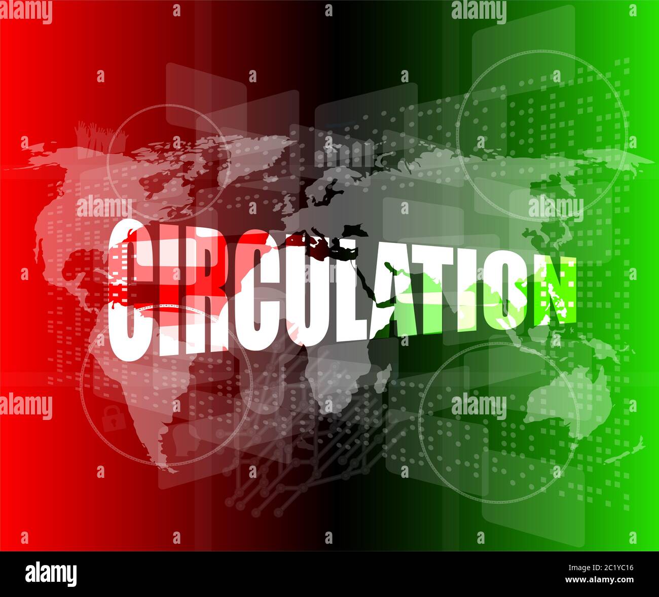 circulation word on business digital touch screen Stock Photo - Alamy