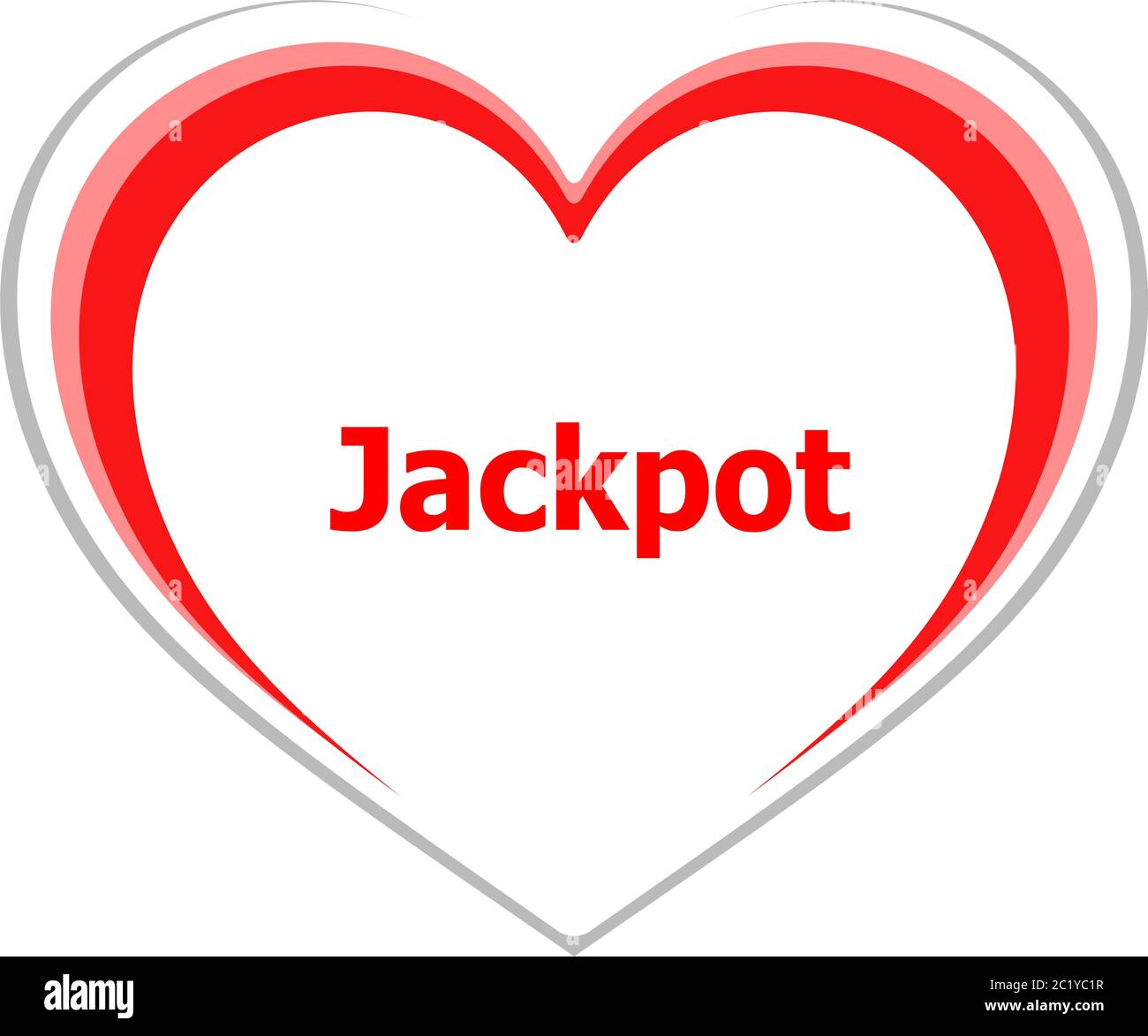 Text Jackpot. Business concept . Love heart icon button for web ...