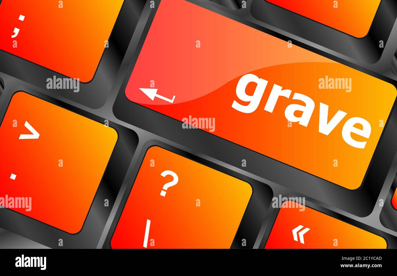 grave button on computer pc keyboard key Stock Photo - Alamy