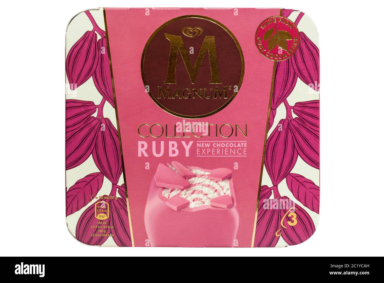 Box of Magnum Collection Ruby new chocolate experience made from ruby ...