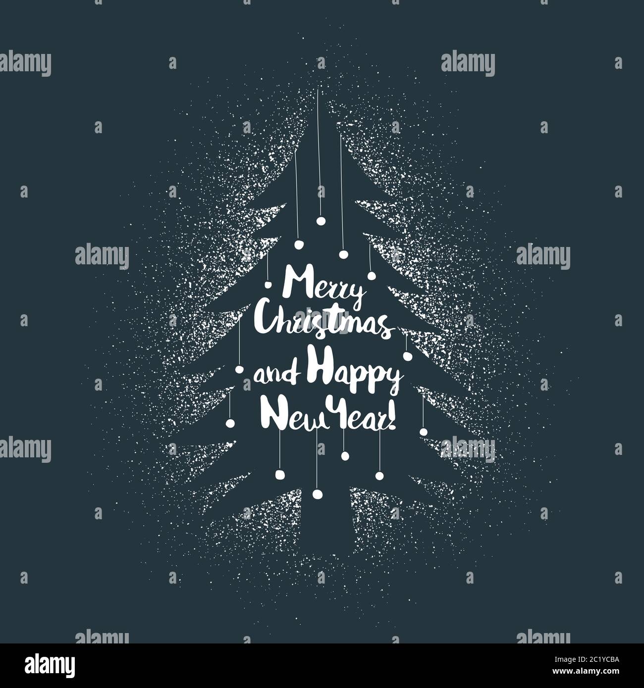 Black background frame christmas tree Stock Vector Images - Alamy