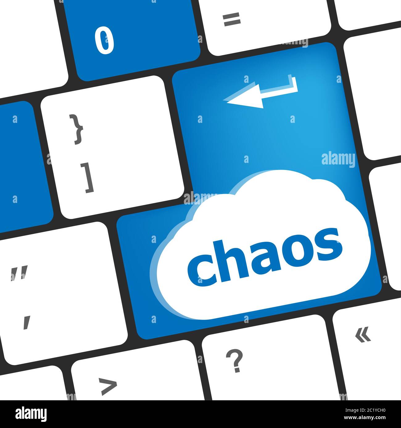 chaos keys on computer keyboard, business concept Stock Photo - Alamy