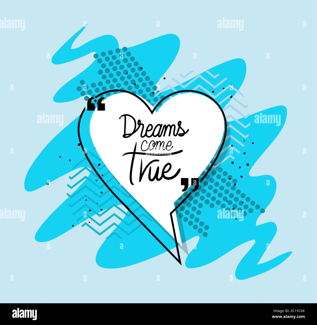 dreams come true design of Quote phrase text and positivity theme ...