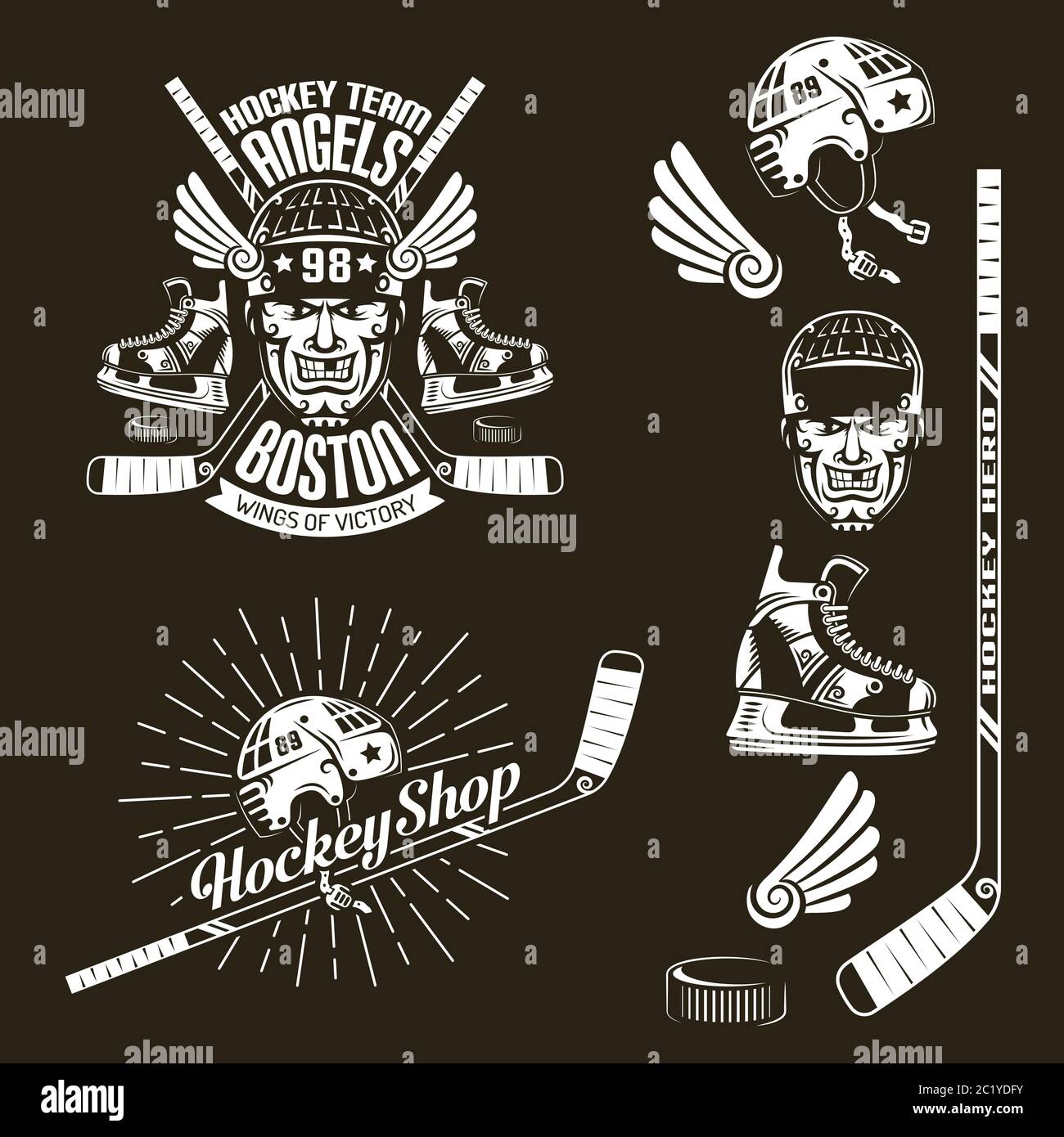 Ice hockey illustration hi-res stock photography and images - Alamy