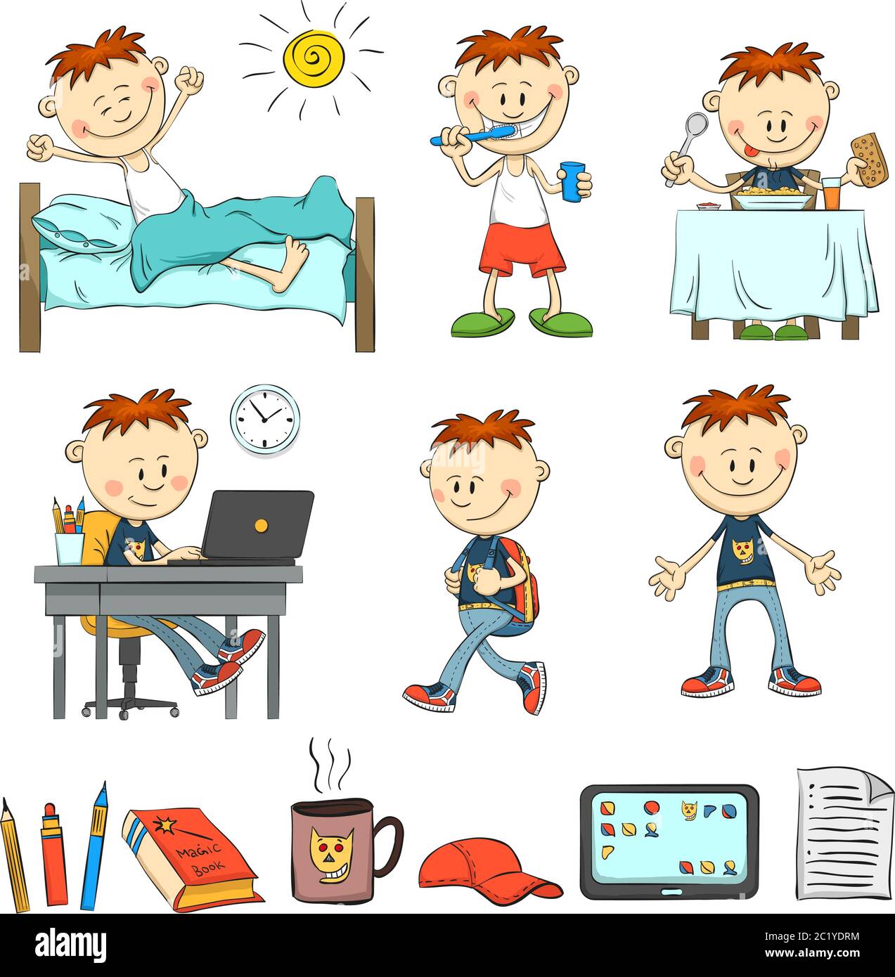 T breakfast Stock Vector Images - Alamy