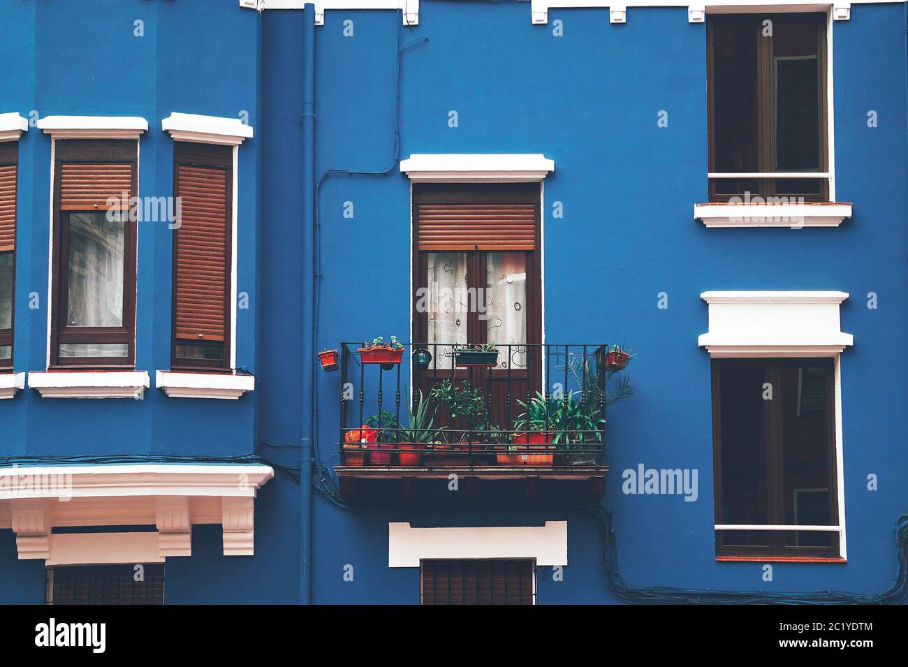 window in the blue house Stock Photo - Alamy