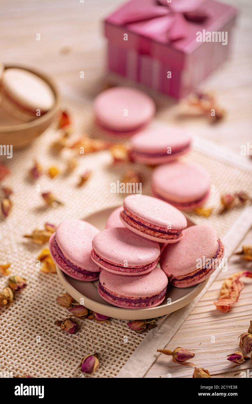 Authentic French macarons Stock Photo - Alamy
