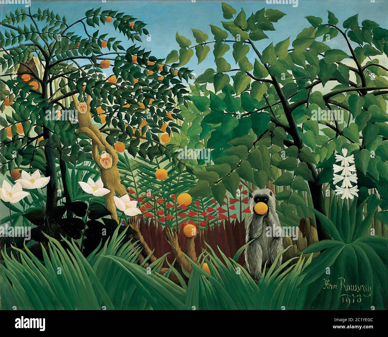 Vintage Henri Rousseau artwork Stock Photo - Alamy