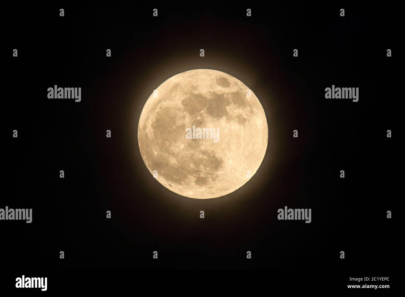 A full Supermoon glowing in the night sky over Canada on May 6, 2012 ...