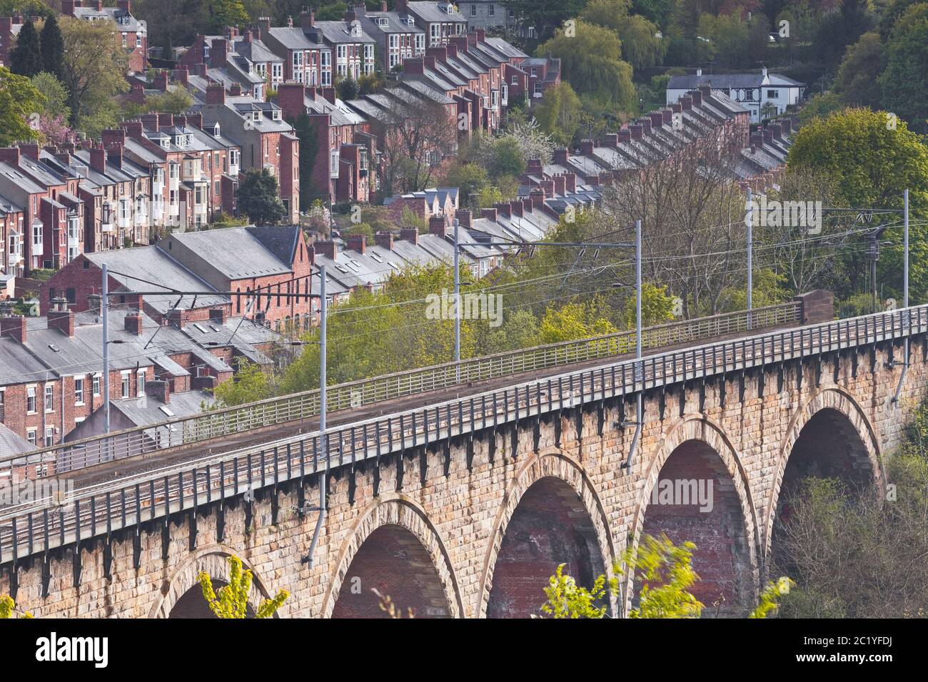 A railway viaduct in the city of Durham Stock Photo - Alamy