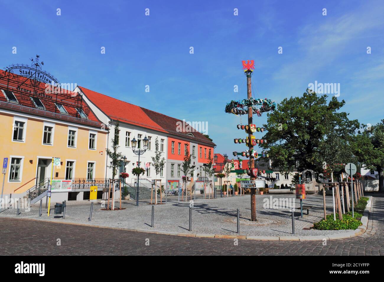 Teltow Town Hall Square Stock Photo - Alamy