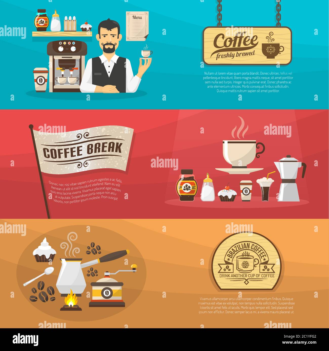 Coffee shop poster Stock Vector Images - Alamy