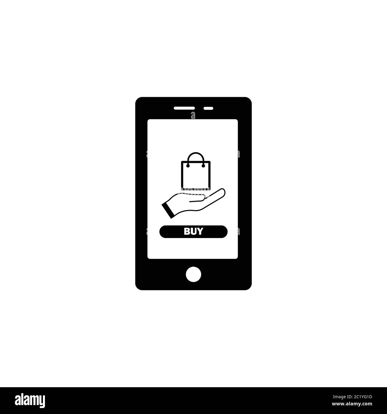 online shop symbol, buy from the phone. Design template vector Stock ...