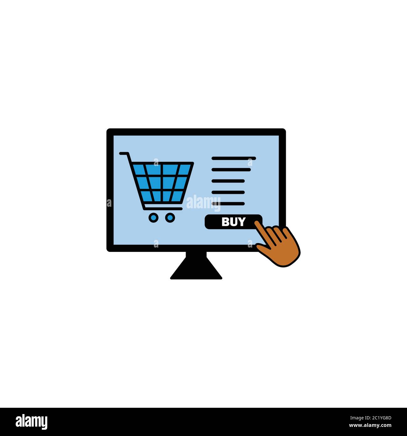 Online shop, Laptop, desktop, computer icon with shopping baskets ...