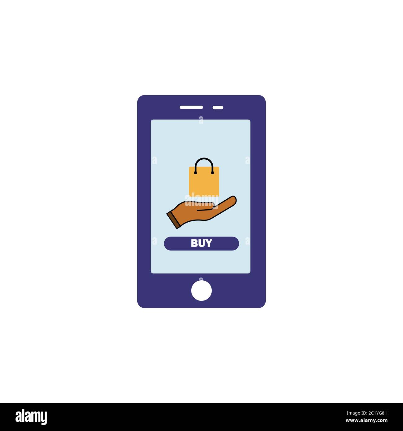 online shop symbol, buy from the phone. Design template vector Stock ...