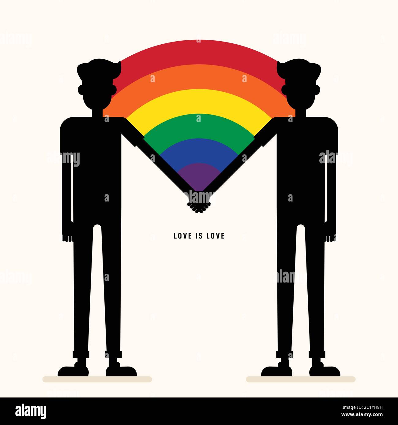 LGBT community poster design template background with 2 men holding ...