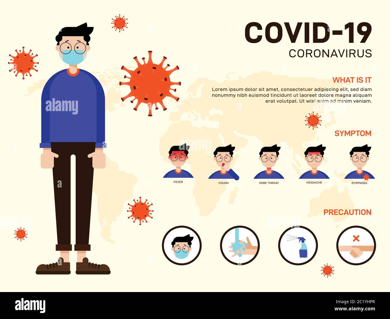 COVID-19 Coronavirus outbreak infographic template design, the ...