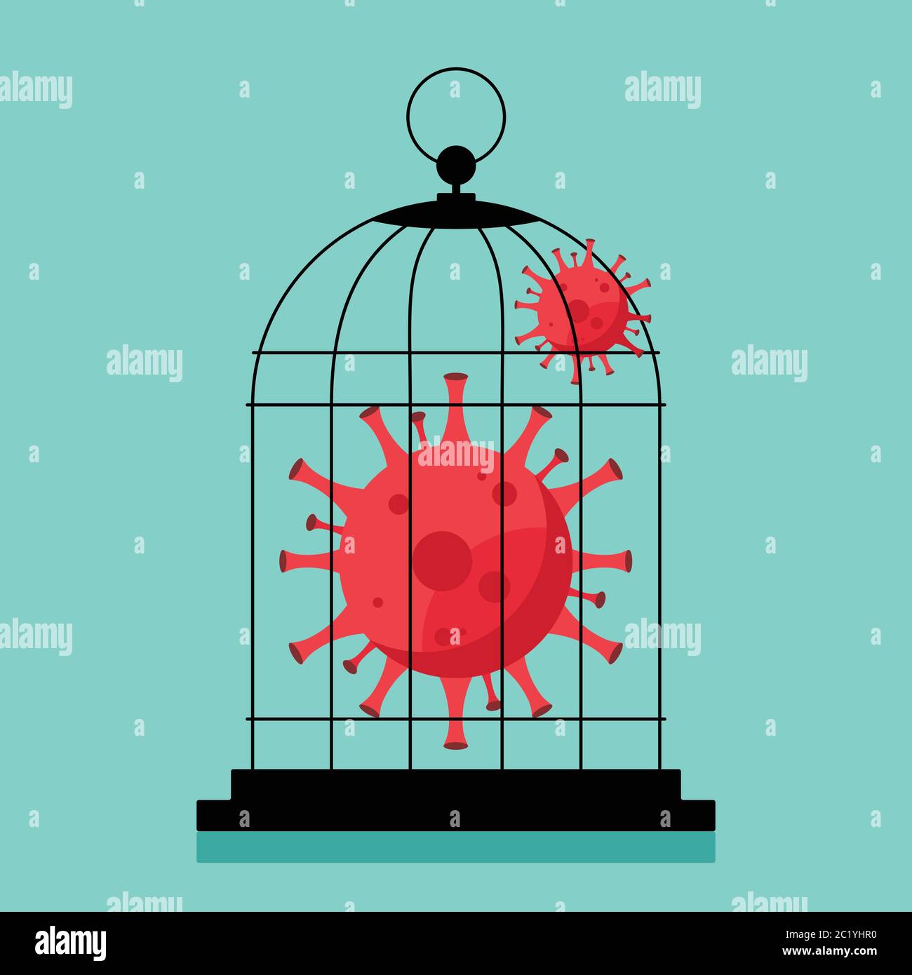 COVID-19 Coronavirus prevent outbreak concept decorative with the virus ...