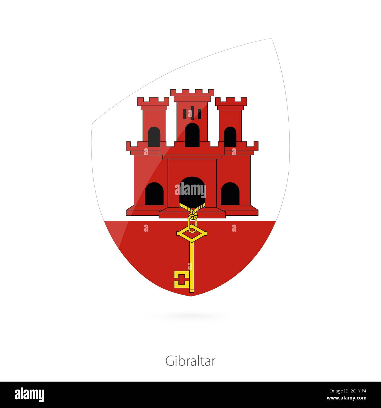 Flag of Gibraltar. Vector Illustration Stock Vector Image & Art - Alamy