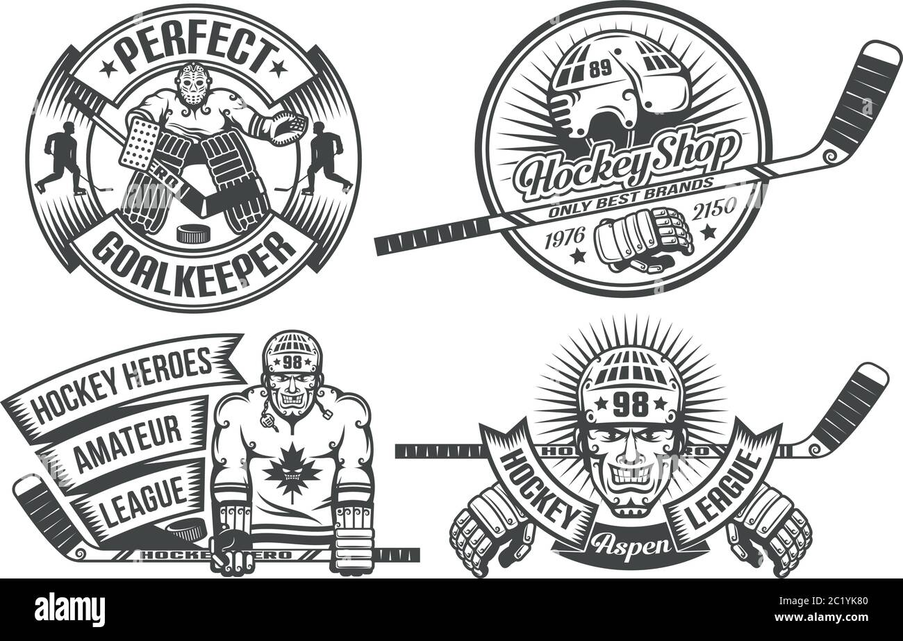 Hockey logo hi-res stock photography and images - Alamy