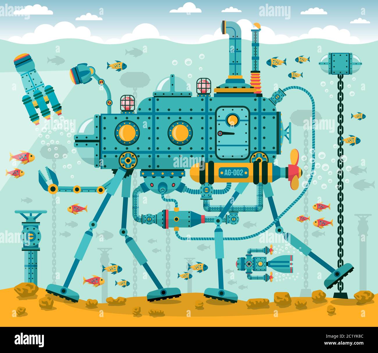 Submarine pipe Stock Vector Images - Alamy