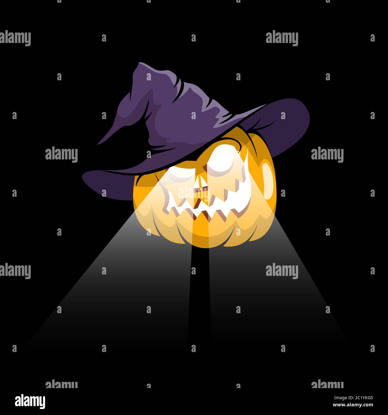 Smiling jack lantern witch Stock Vector Images - Alamy
