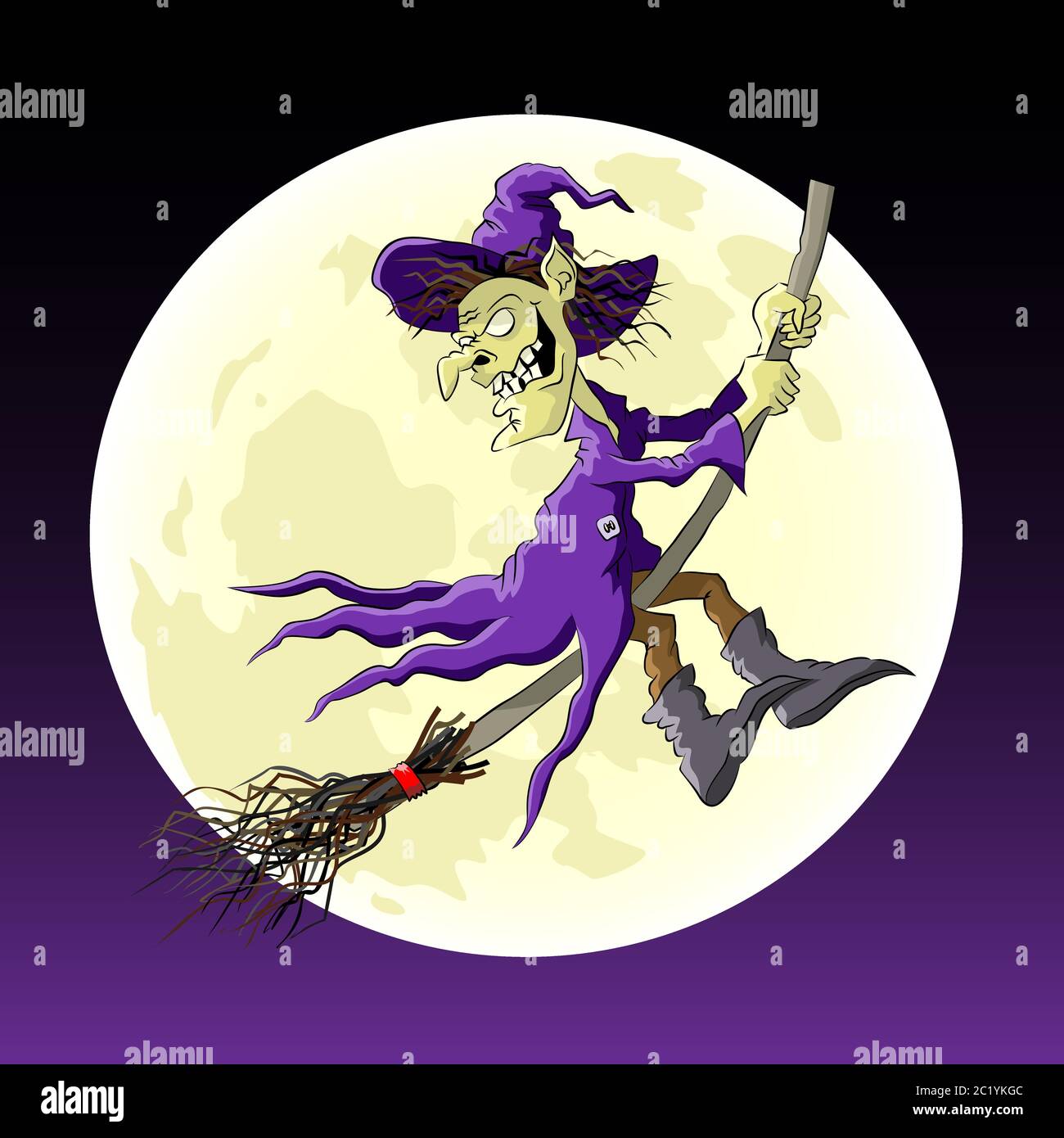 Happy smiling witch in Stock Vector Images - Alamy