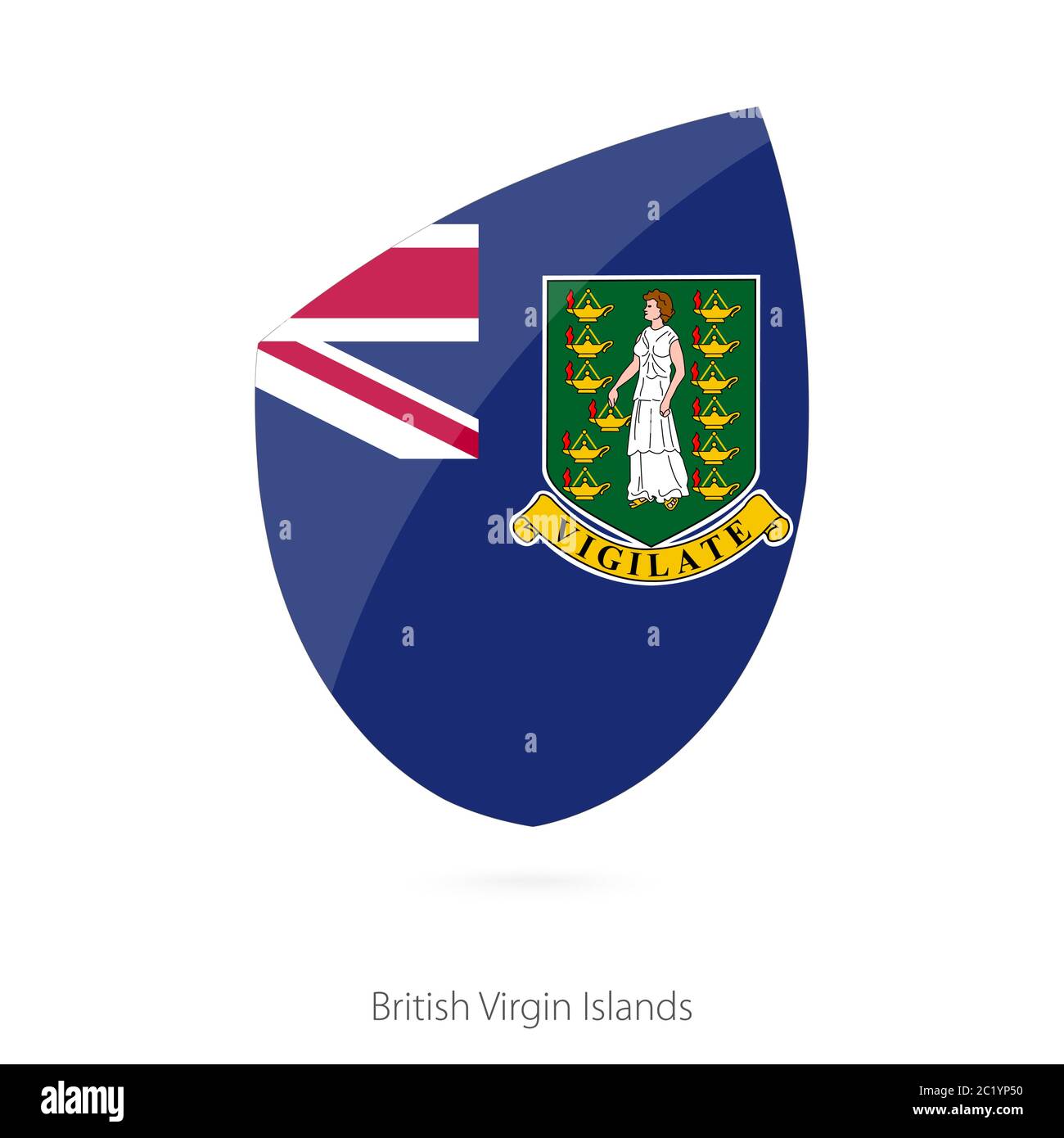Flag of British Virgin Islands. Vector Illustration Stock Vector Image ...